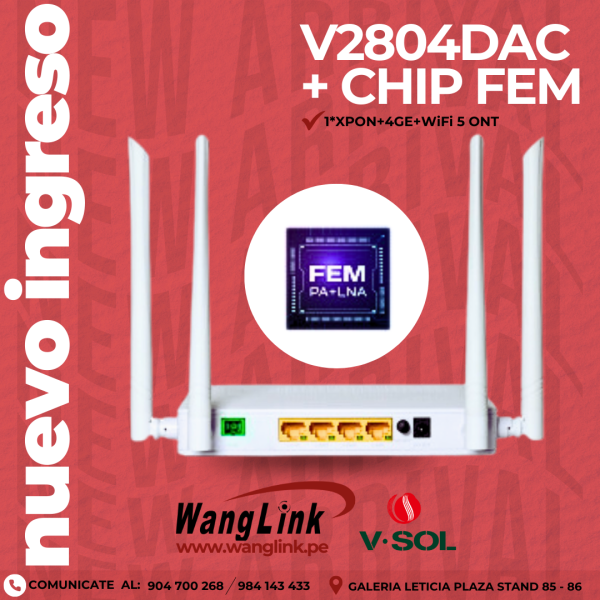 WANGLINK PERU S.A.C. - v2804dac 1 xpon 4ge wifi 5 ont fem apc vsol